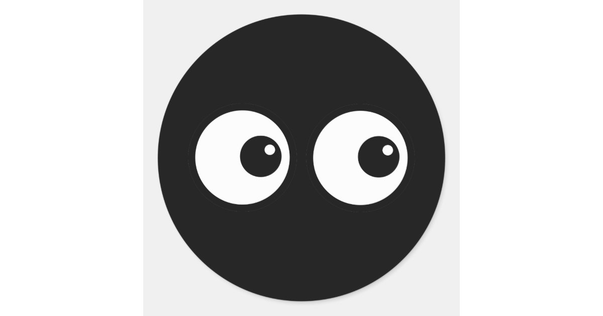 Cartoon Eyes Classic Round Sticker | Zazzle