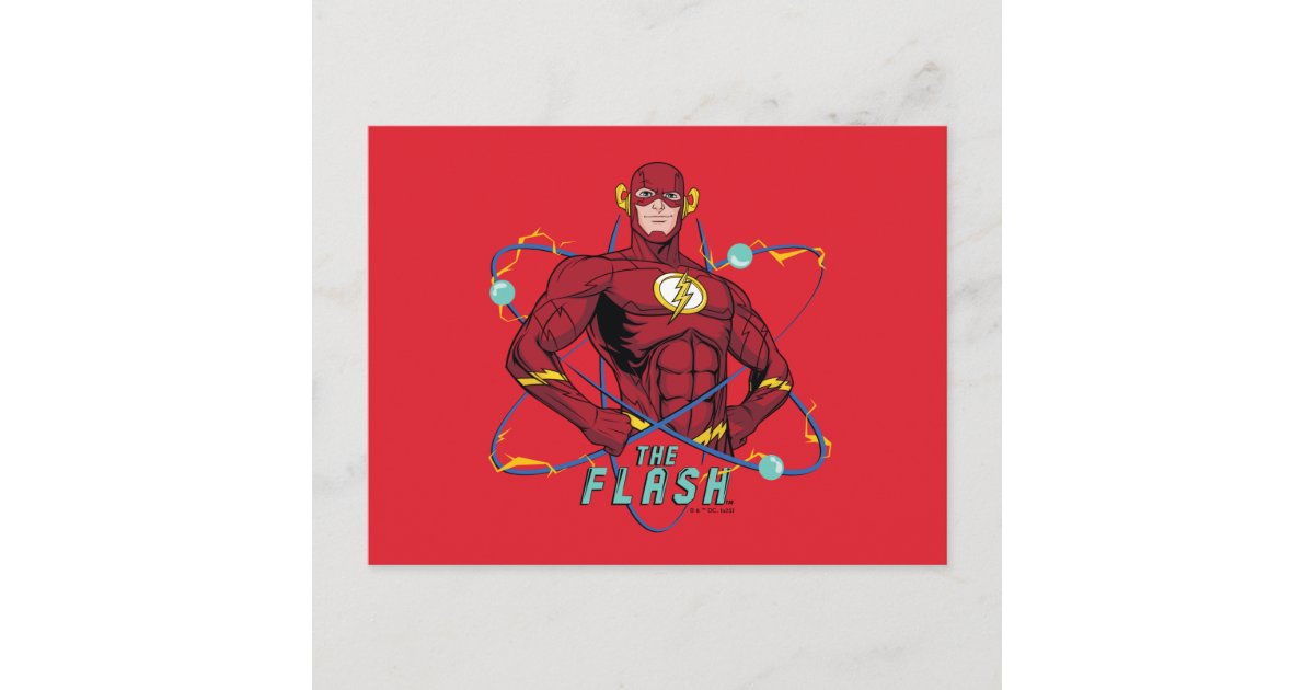 Cartoon Flash Atomic Graphic Postcard | Zazzle