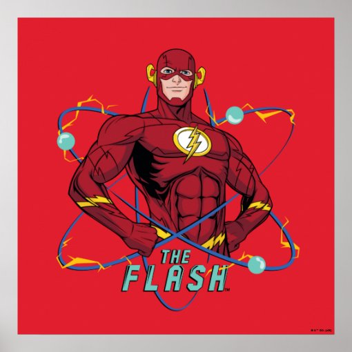Cartoon Flash Atomic Graphic Poster | Zazzle