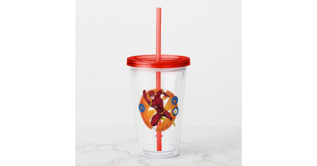 Cartoon Flash Laboratory Running Graphic Acrylic Tumbler | Zazzle