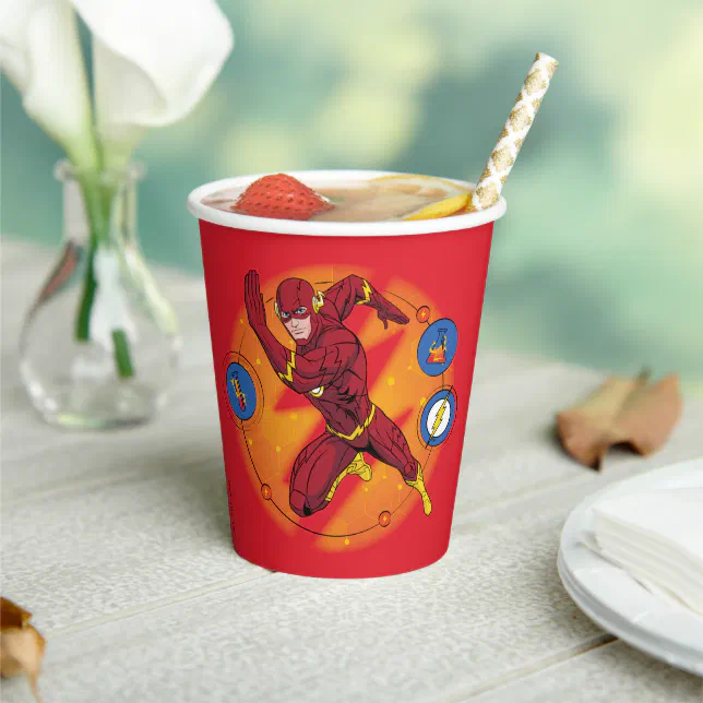 Cartoon Flash Laboratory Running Graphic Paper Cups | Zazzle