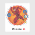 Cartoon Flash Laboratory Running Graphic Sticker | Zazzle