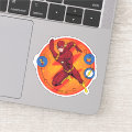 Cartoon Flash Laboratory Running Graphic Sticker | Zazzle