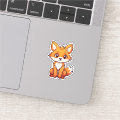 Cartoon fox illustration sticker | Zazzle