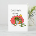 Cartoon Frog at the Beach Retirement Party Invitation | Zazzle