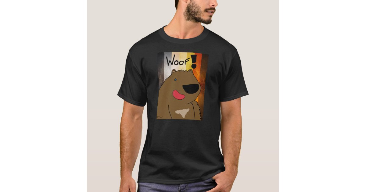Cartoon Gay Bear Woof T-Shirt | Zazzle
