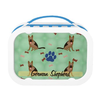 Cartoon German Shepherd Dog Lunch Box | Zazzle