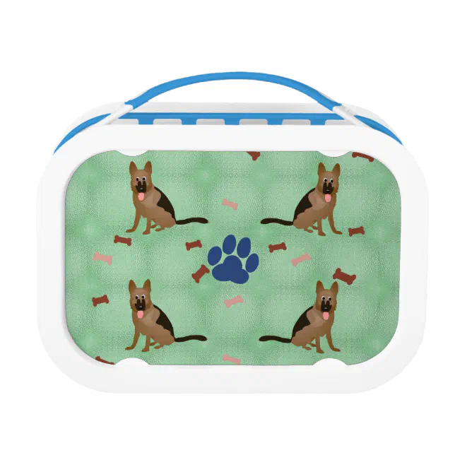 Cartoon German Shepherd Dog Lunch Box | Zazzle