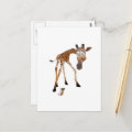 Cartoon Giraffe and Mouse Postcard | Zazzle