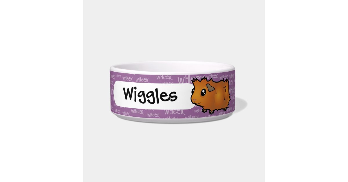 Cartoon Guinea Pig (scruffy) Bowl | Zazzle