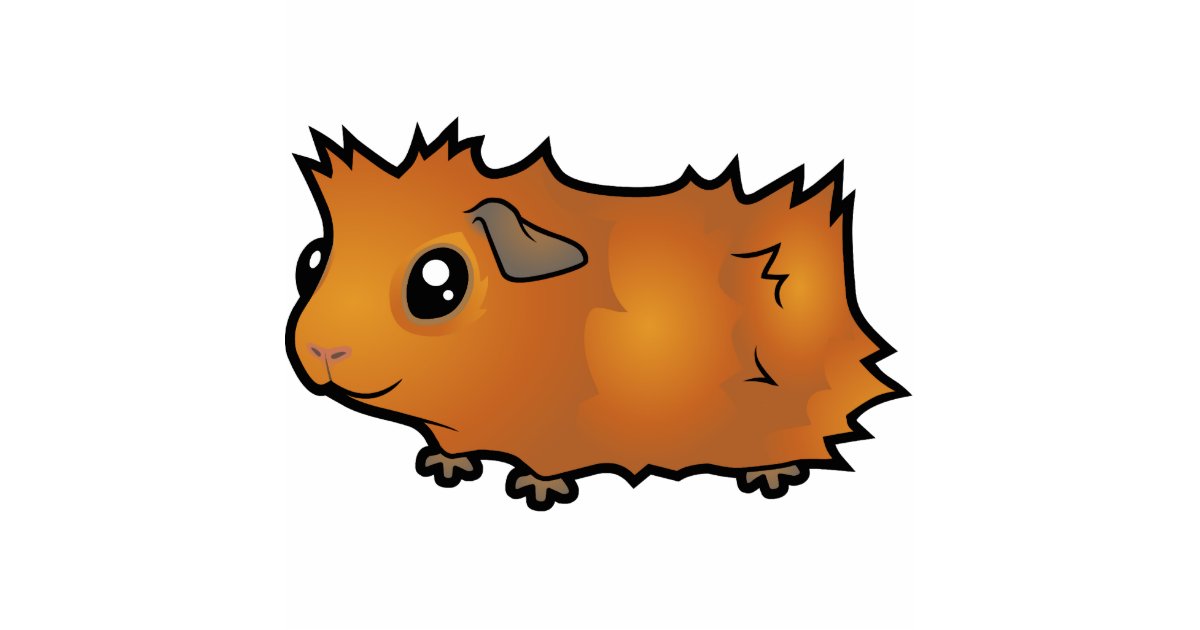 Cartoon Guinea Pig (scruffy) Statuette | Zazzle