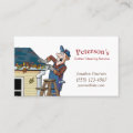 Cartoon Gutter Cleaning Service Guy Business Card | Zazzle