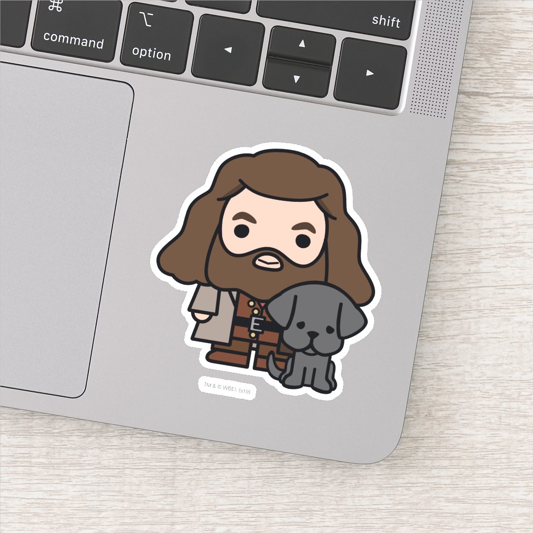 Cartoon Hagrid and Fang Character Art Sticker | Zazzle