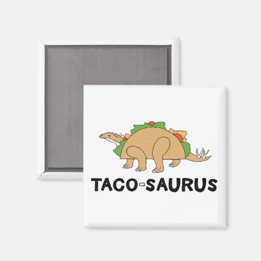 Cartoon Hand Drawn Taco Dinosaur Tacosaurus Rex Magnet | Zazzle