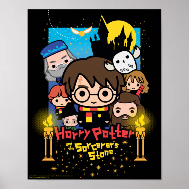 Cartoon Harry Potter and the Sorcerer's Stone Poster | Zazzle