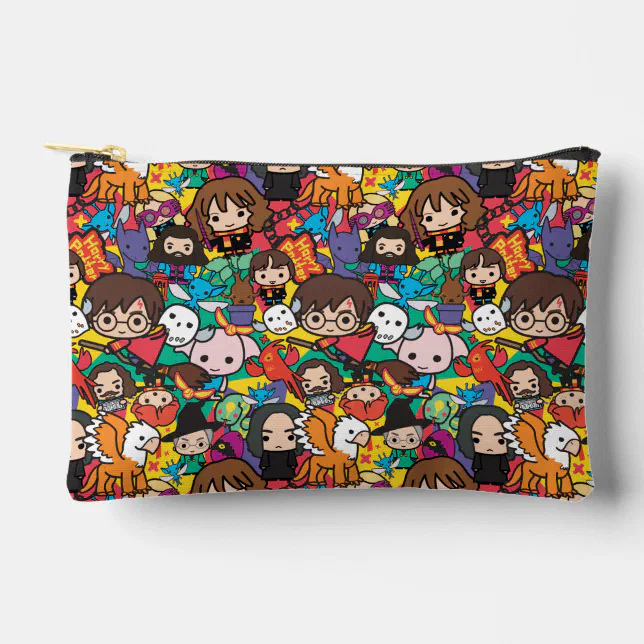 Cartoon Harry Potter Character Toss Pattern Accessory Pouch | Zazzle