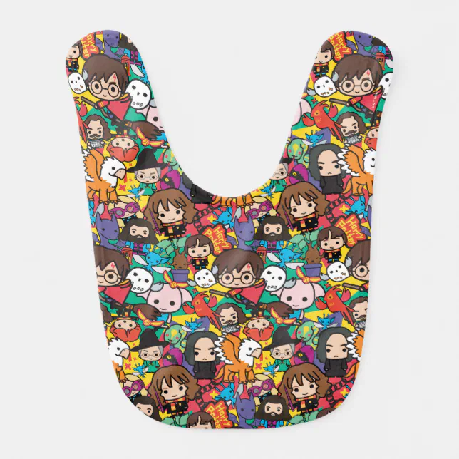 Cartoon Harry Potter Character Toss Pattern Baby Bib | Zazzle