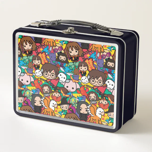 Cartoon Harry Potter Character Toss Pattern Metal Lunch Box | Zazzle