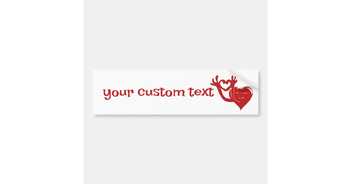 cartoon heart bumper sticker | Zazzle cartoon heart bumper sticker | Zazzle