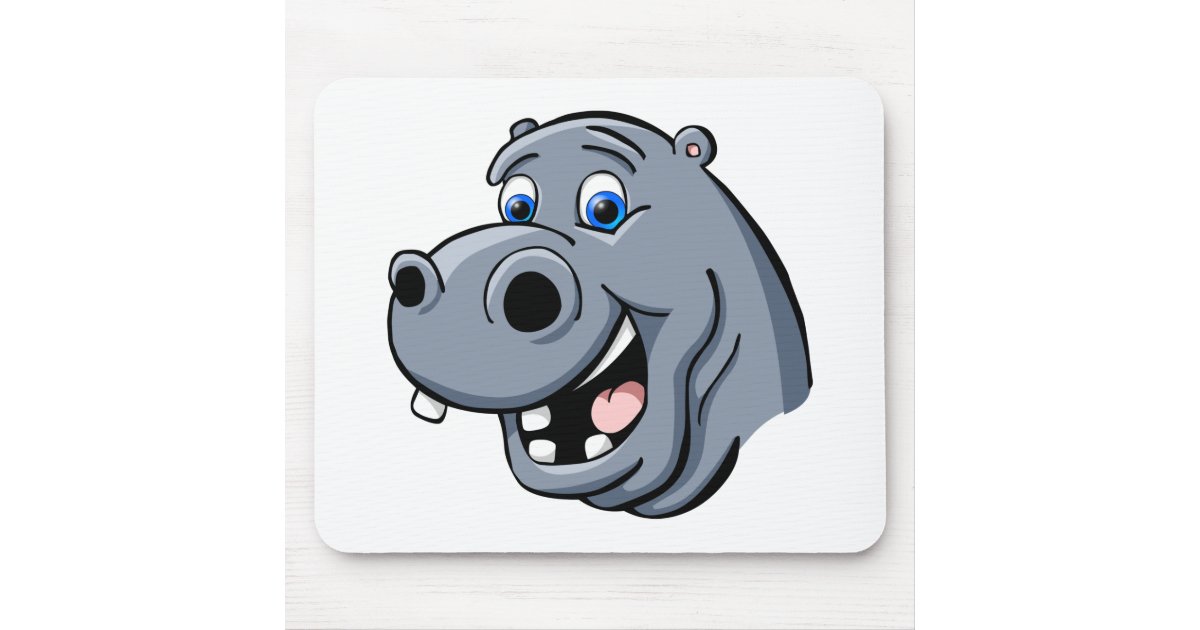 Cartoon Hippo Mouse Pad | Zazzle