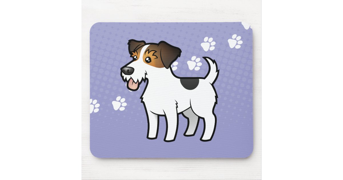 Cartoon Jack Russell Terrier Mouse Pad | Zazzle