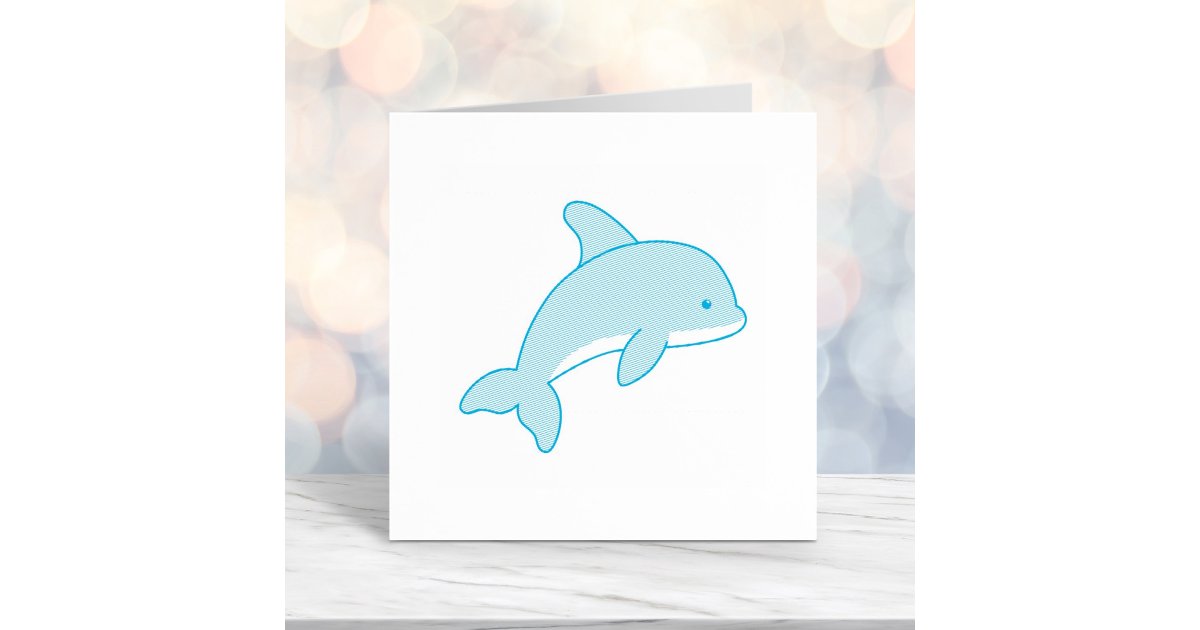 Cartoon Jumping Dolphin Self-inking Stamp | Zazzle