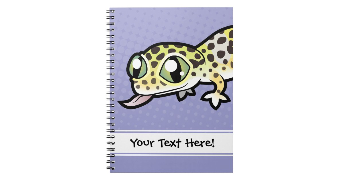 Cartoon Leopard Gecko Notebook | Zazzle