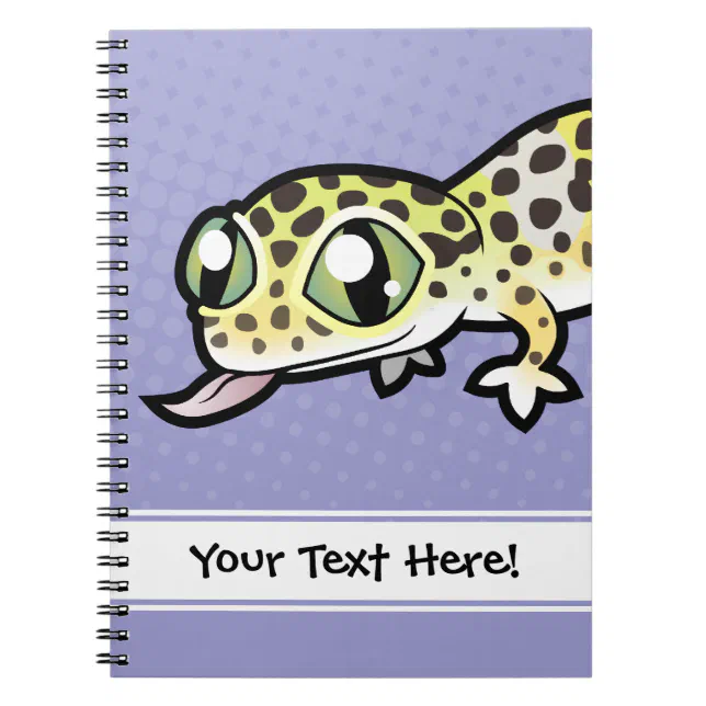 Cartoon Leopard Gecko Notebook | Zazzle