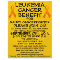 Cartoon Leukemia Cancer Benefit Flyer | Zazzle