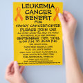 Cartoon Leukemia Cancer Benefit Flyer | Zazzle