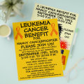 Cartoon Leukemia Cancer Benefit Flyer | Zazzle