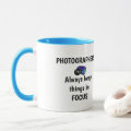 Cartoon man with camera mug | Zazzle