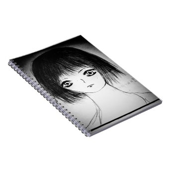 cartoon manga yaei drawing cute anime girl notebook | Zazzle