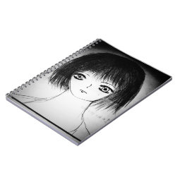 cartoon manga yaei drawing cute anime girl notebook | Zazzle