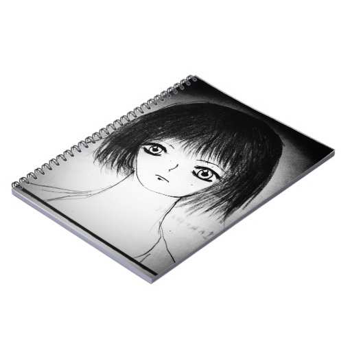cartoon manga yaei drawing cute anime girl notebook | Zazzle