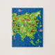 Cartoon Map of Asia Puzzle | Zazzle