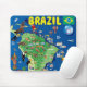 Cartoon Map of Brazil Mouse Pad | Zazzle
