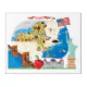 Cartoon Map of New York State Acrylic Print | Zazzle