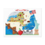 Cartoon Map of New York State Postcard | Zazzle