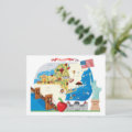 Cartoon Map of New York State Postcard | Zazzle