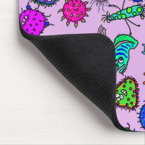 Cartoon Microscopic Bacteria Bug Doodle Art Mouse Pad | Zazzle