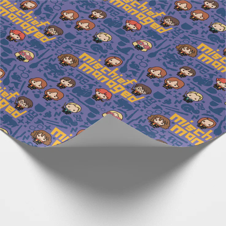 Cartoon "MISCHIEF MANAGED™" Graphic Wrapping Paper | Zazzle