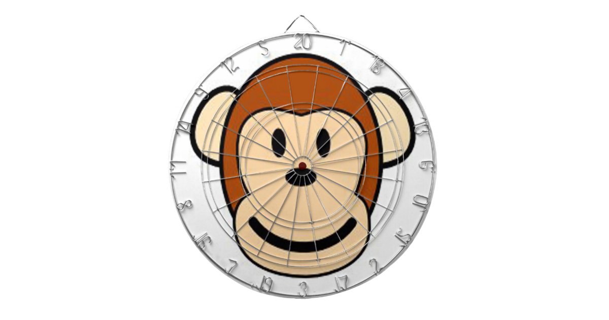 Cartoon Monkey Dart Board | Zazzle