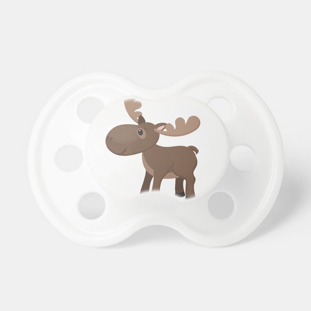 Cartoon Moose Pacifier | Zazzle