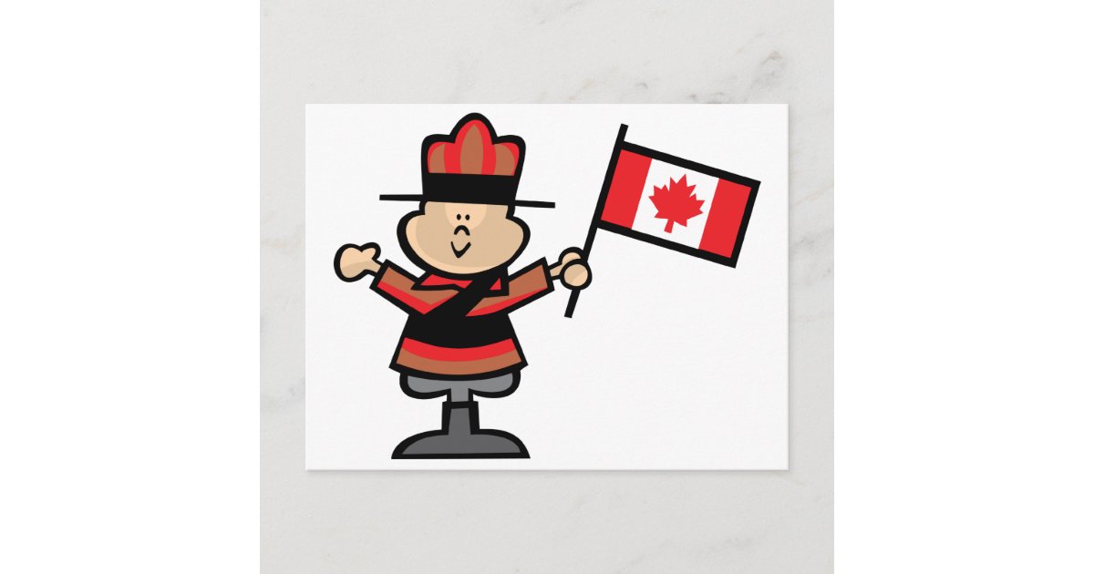 Cartoon Mountie Postcard | Zazzle