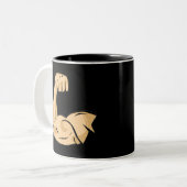 CARTOON MUSCLES MAN strong arm biceps athletic pow Two-Tone Coffee Mug ...