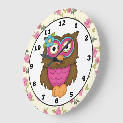 Cartoon Owl Clock | Zazzle