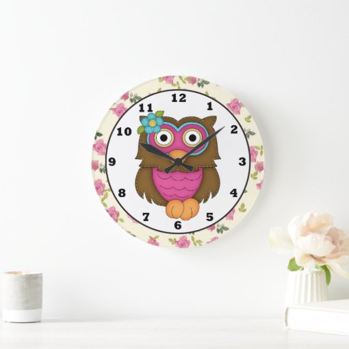 Cartoon Owl Clock | Zazzle