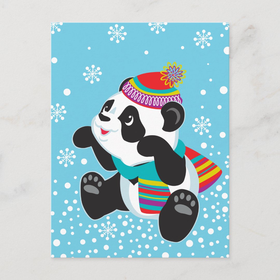cartoon panda postcard | Zazzle