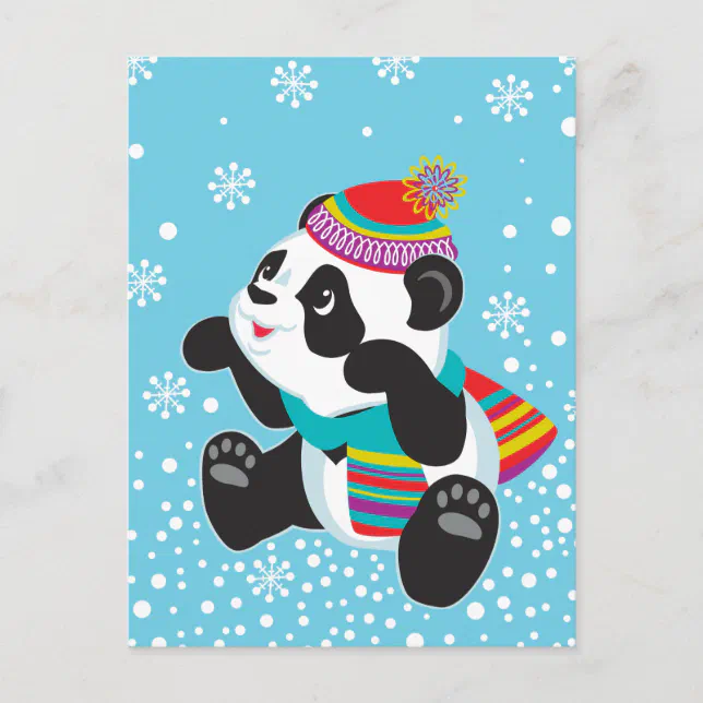 cartoon panda postcard | Zazzle